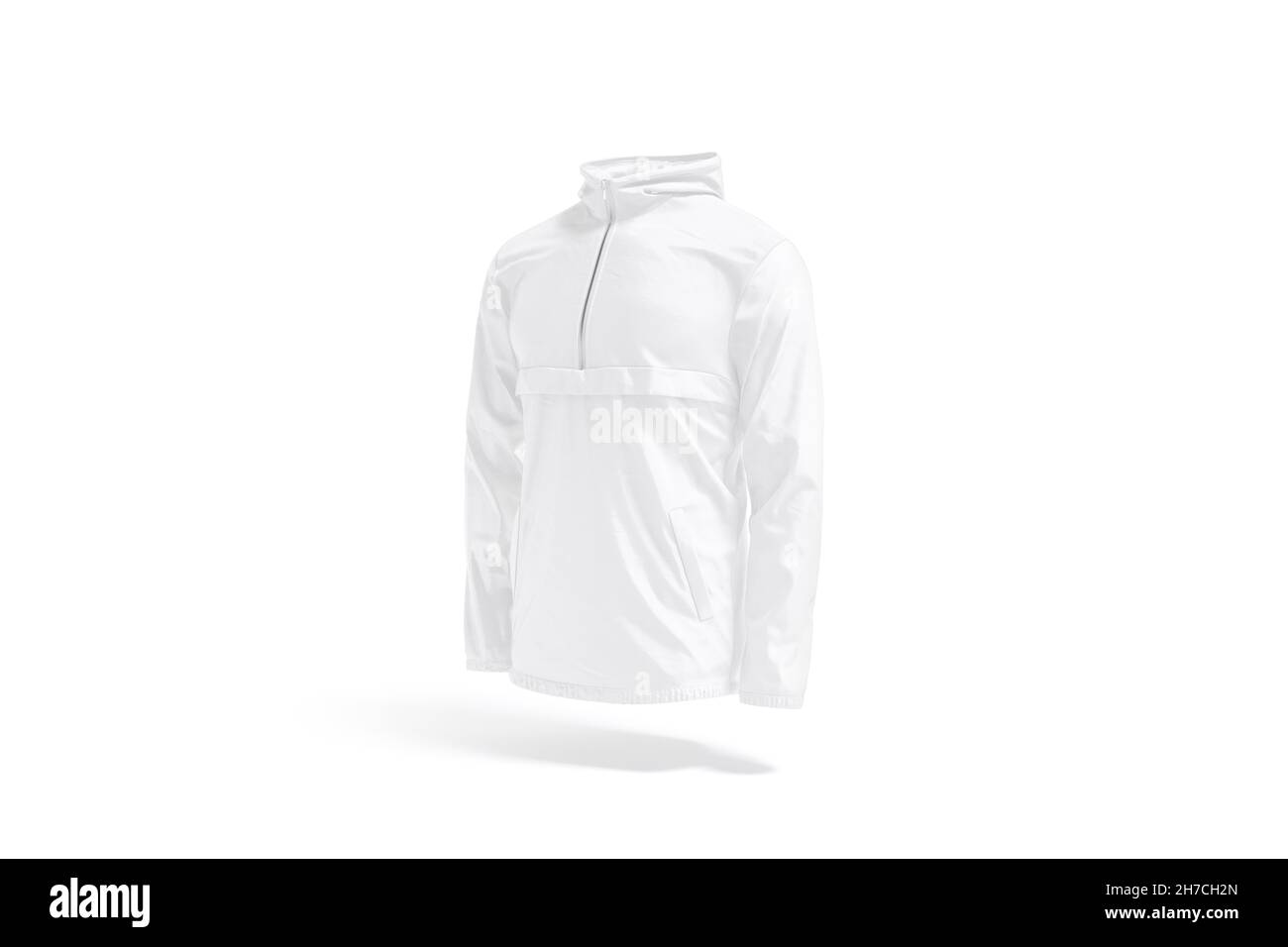 Blank white windbreaker mock up, side view Stock Photo - Alamy