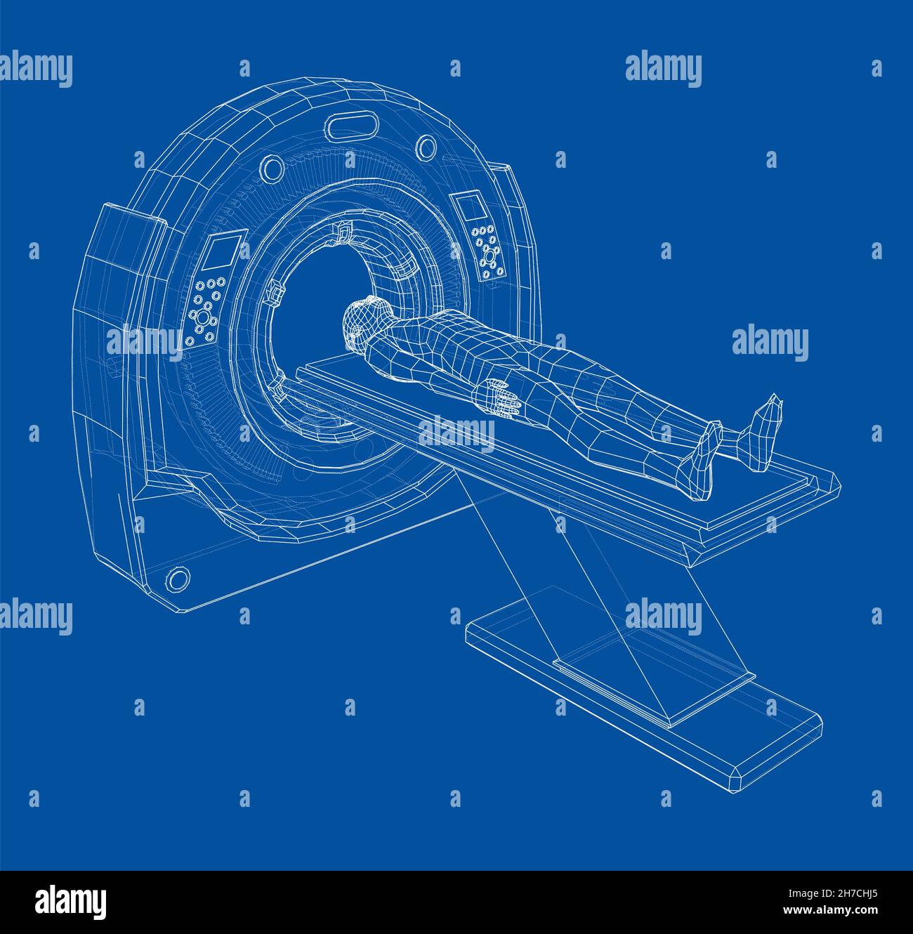 MRI machine scanning patient inside Stock Photo - Alamy