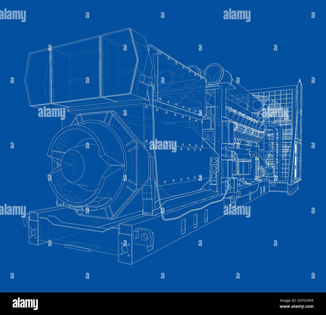 Large industrial diesel generator Stock Photo - Alamy