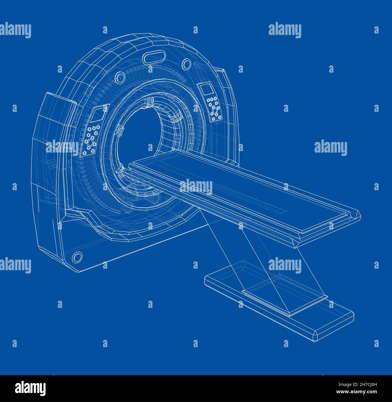 3d illustration of a MRI machine Stock Photo - Alamy