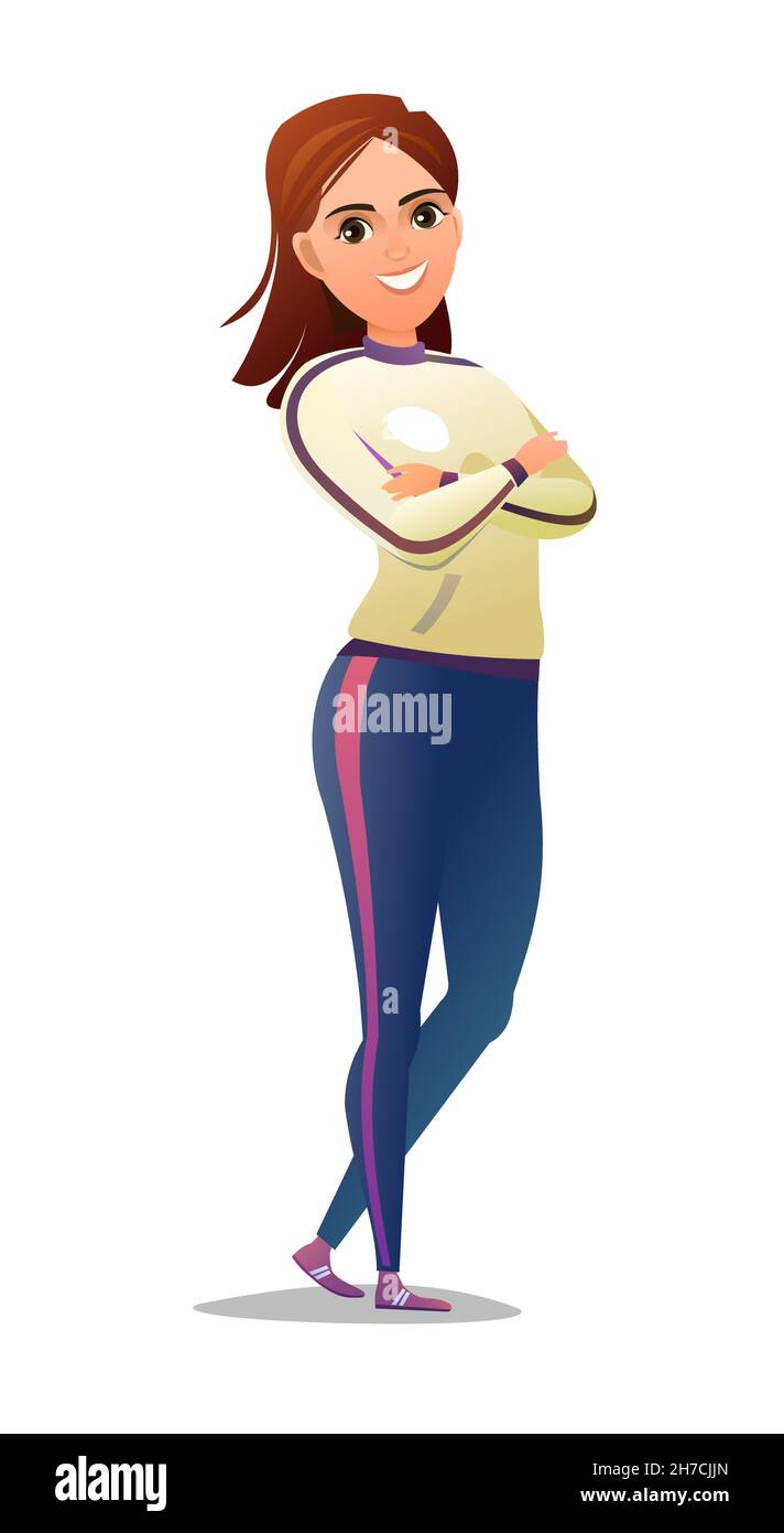 Woman In Tracksuit Stock Vector Images - Alamy
