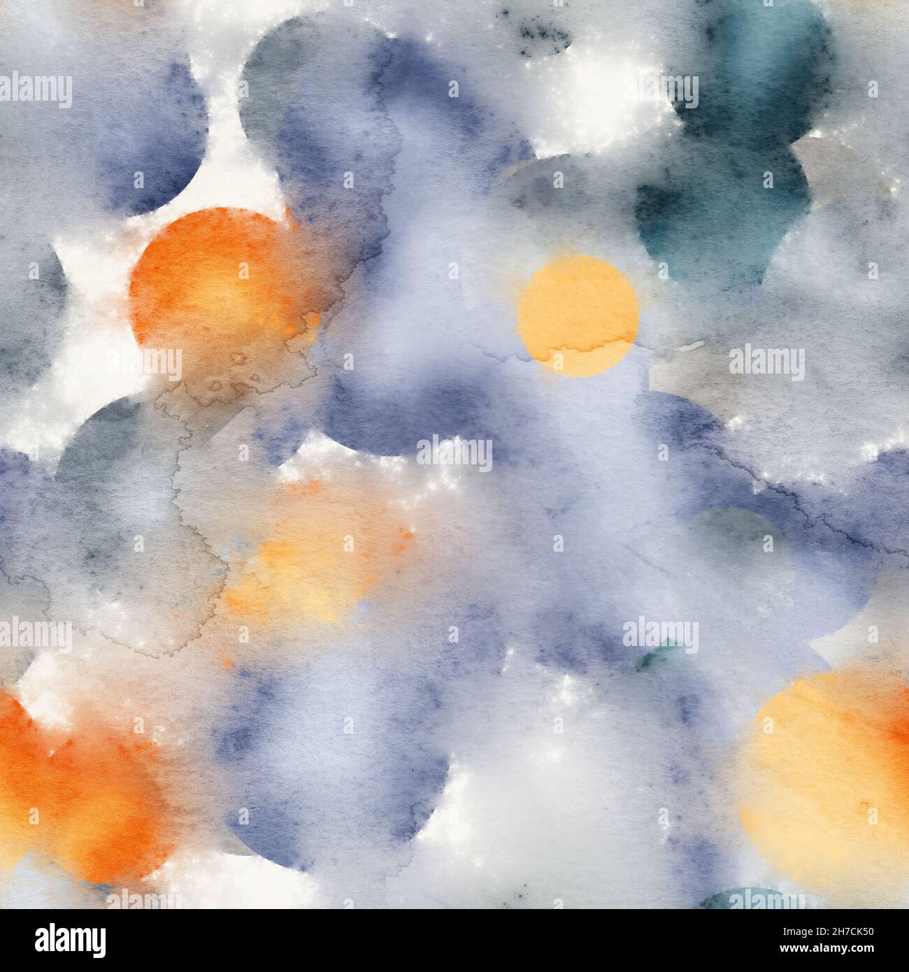 Seamless geo watercolor wet on wet bleed surface pattern design for ...