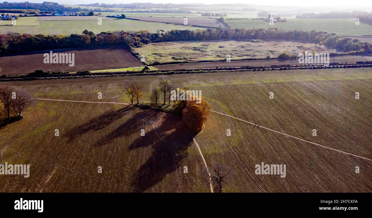 Aerial View from Coldblow Farm, looking West towards Ripple Mill Stock ...