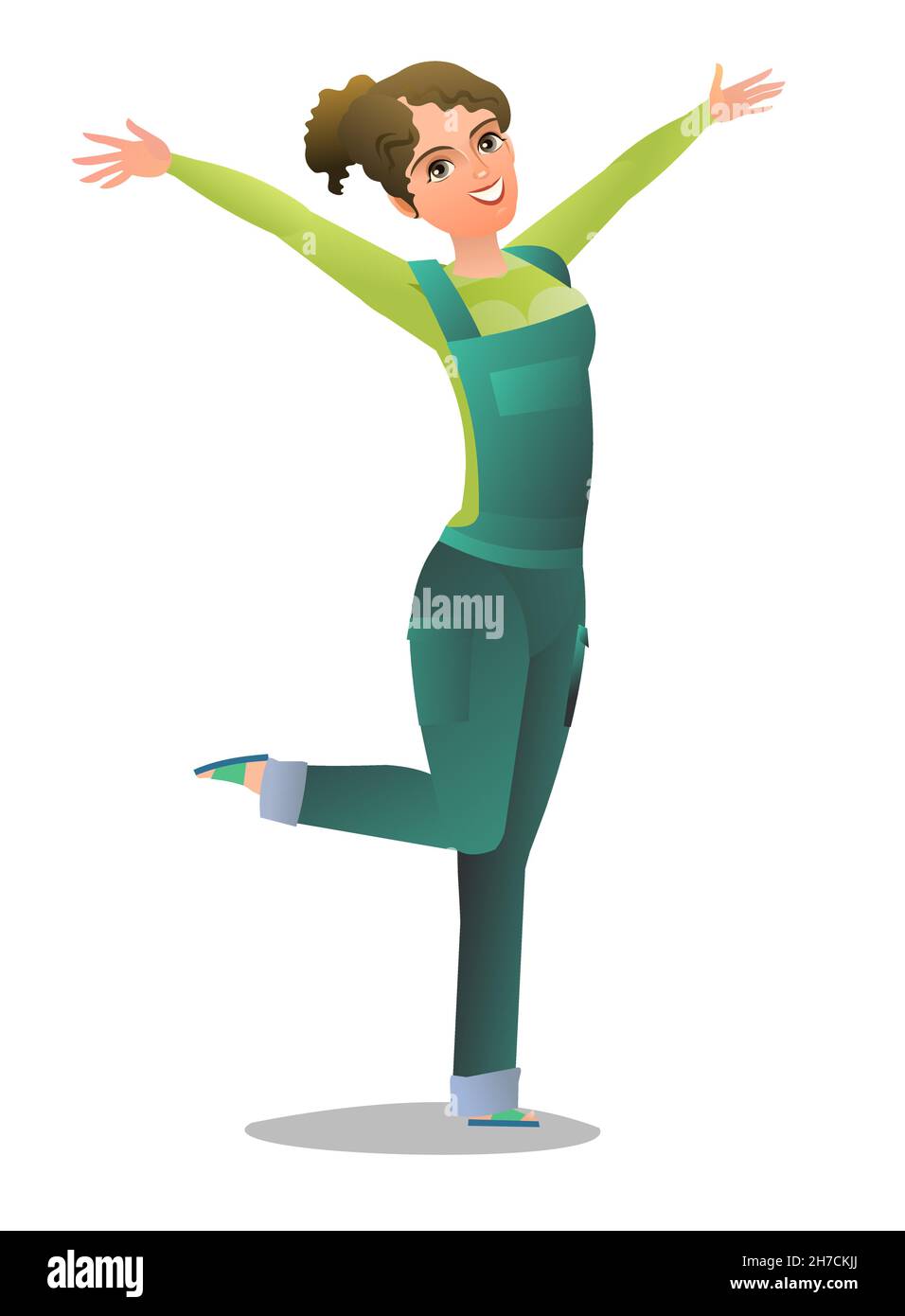 Female mechanic smiling Stock Vector Images - Alamy