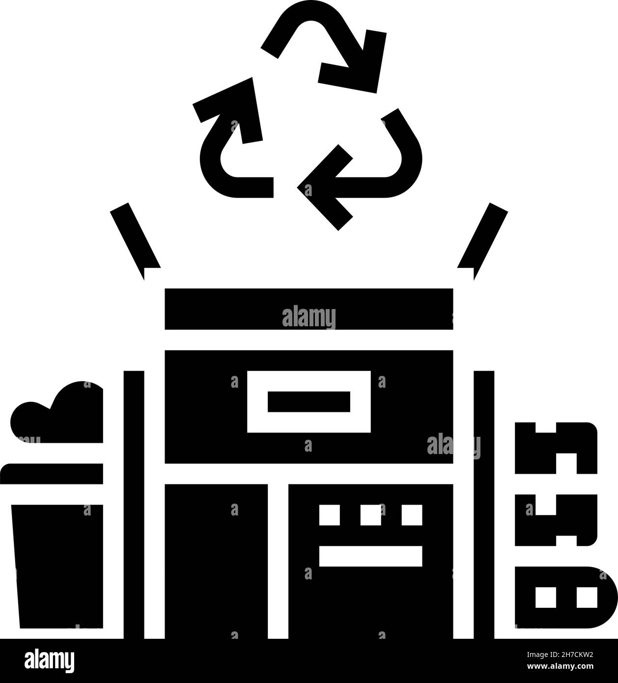 waste recycling glyph icon vector illustration Stock Vector Image & Art ...