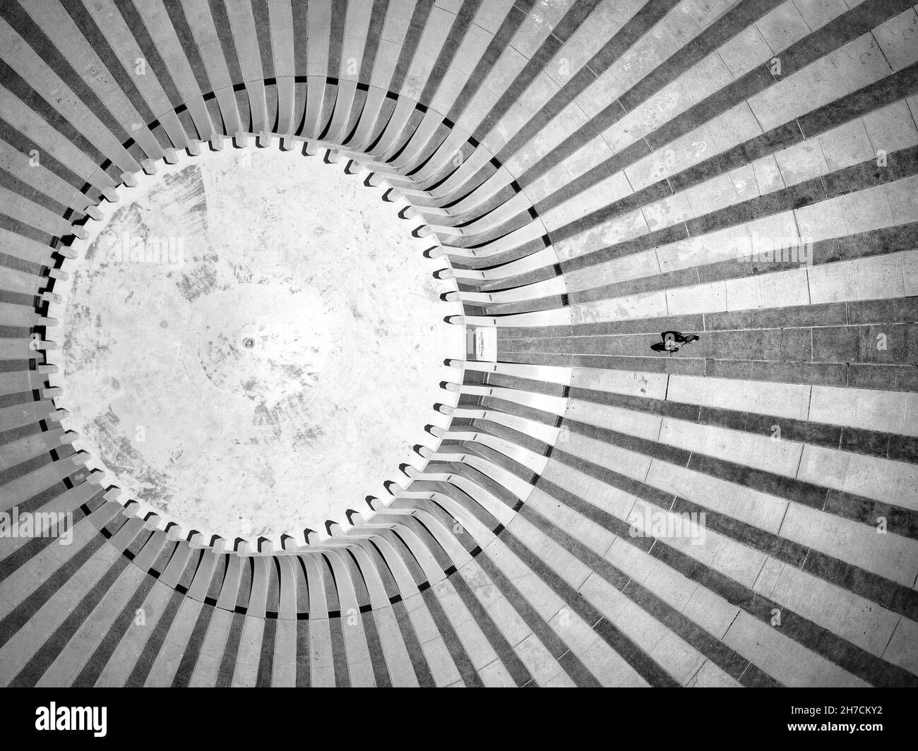 Geometrical monument from above - Yad Kennedy Memorial Stock Photo - Alamy