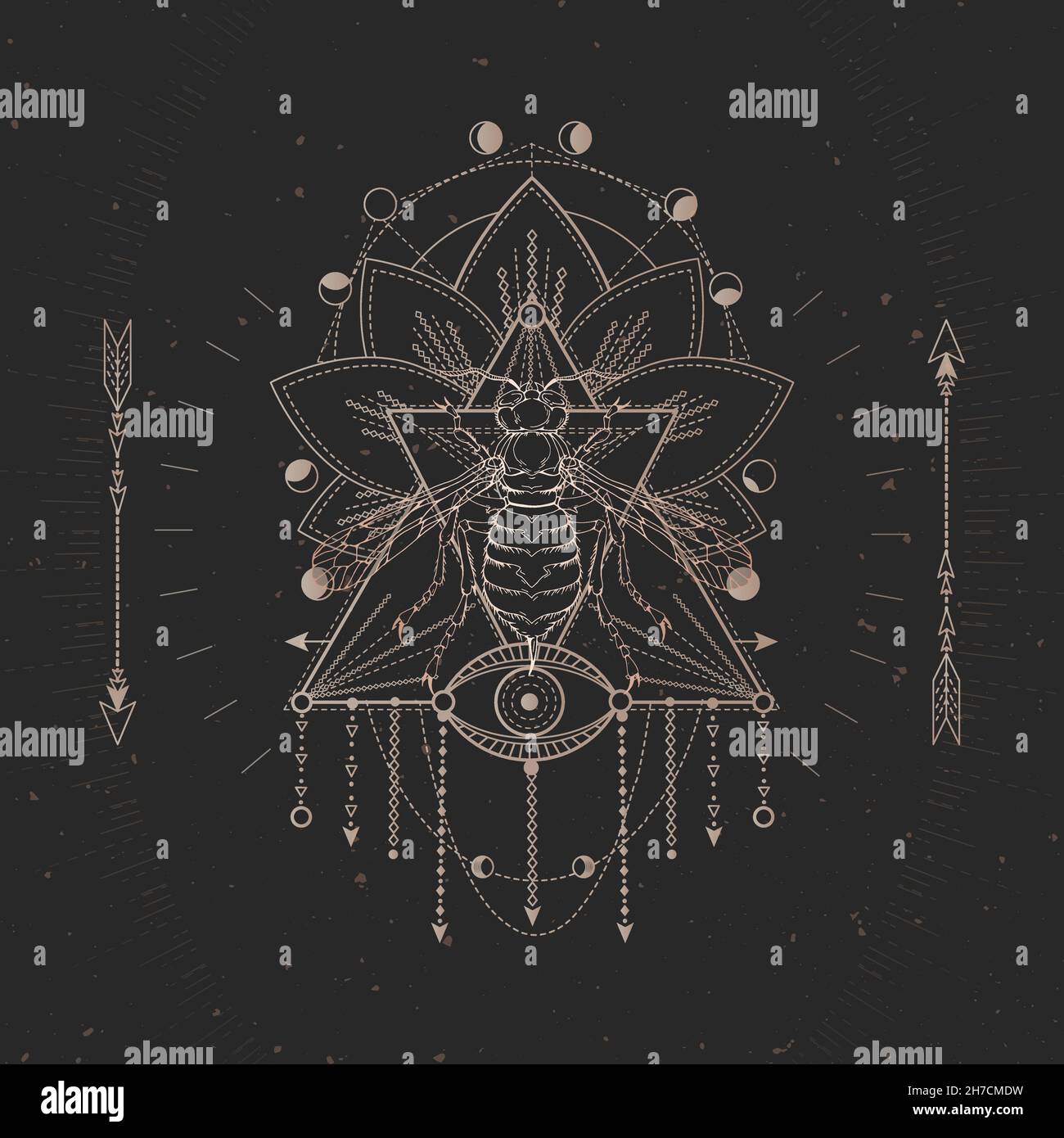 Wasp on hand Stock Vector Images - Alamy