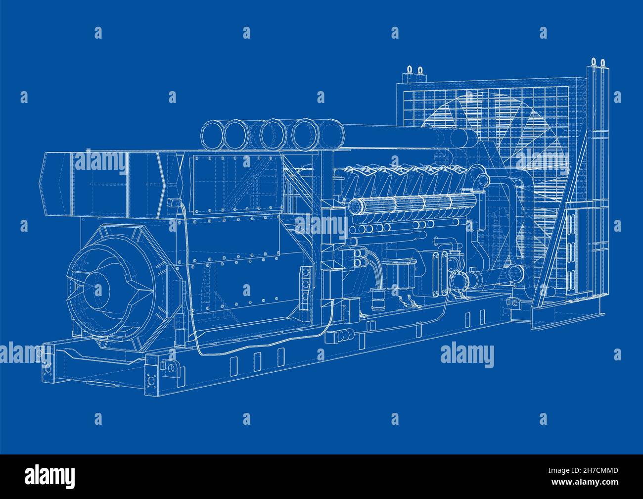 Large industrial diesel generator Stock Photo - Alamy