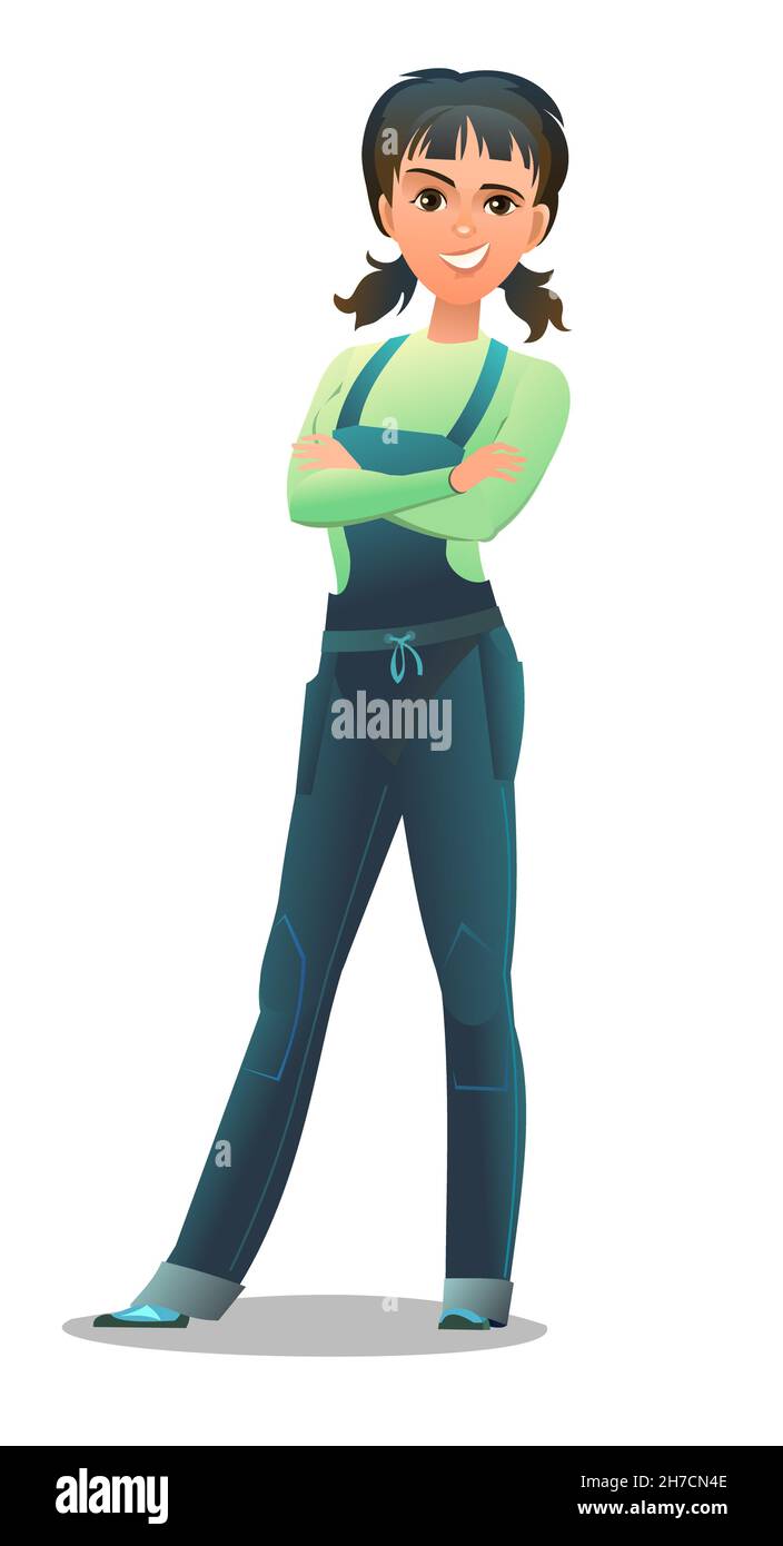 Female mechanic smiling Stock Vector Images - Alamy