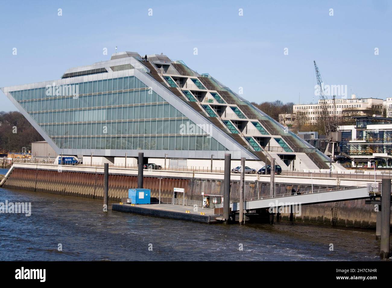 Dockland office building on the Elbe, Germany, Hamburg, Port of Hamburg ...