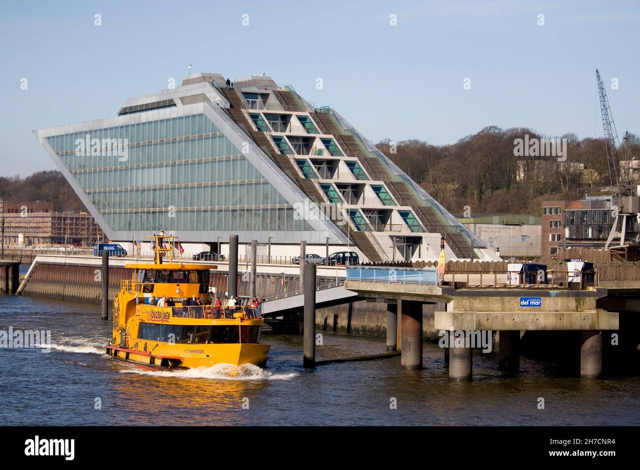 Dockland office building on the Elbe, Germany, Hamburg, Port of Hamburg ...
