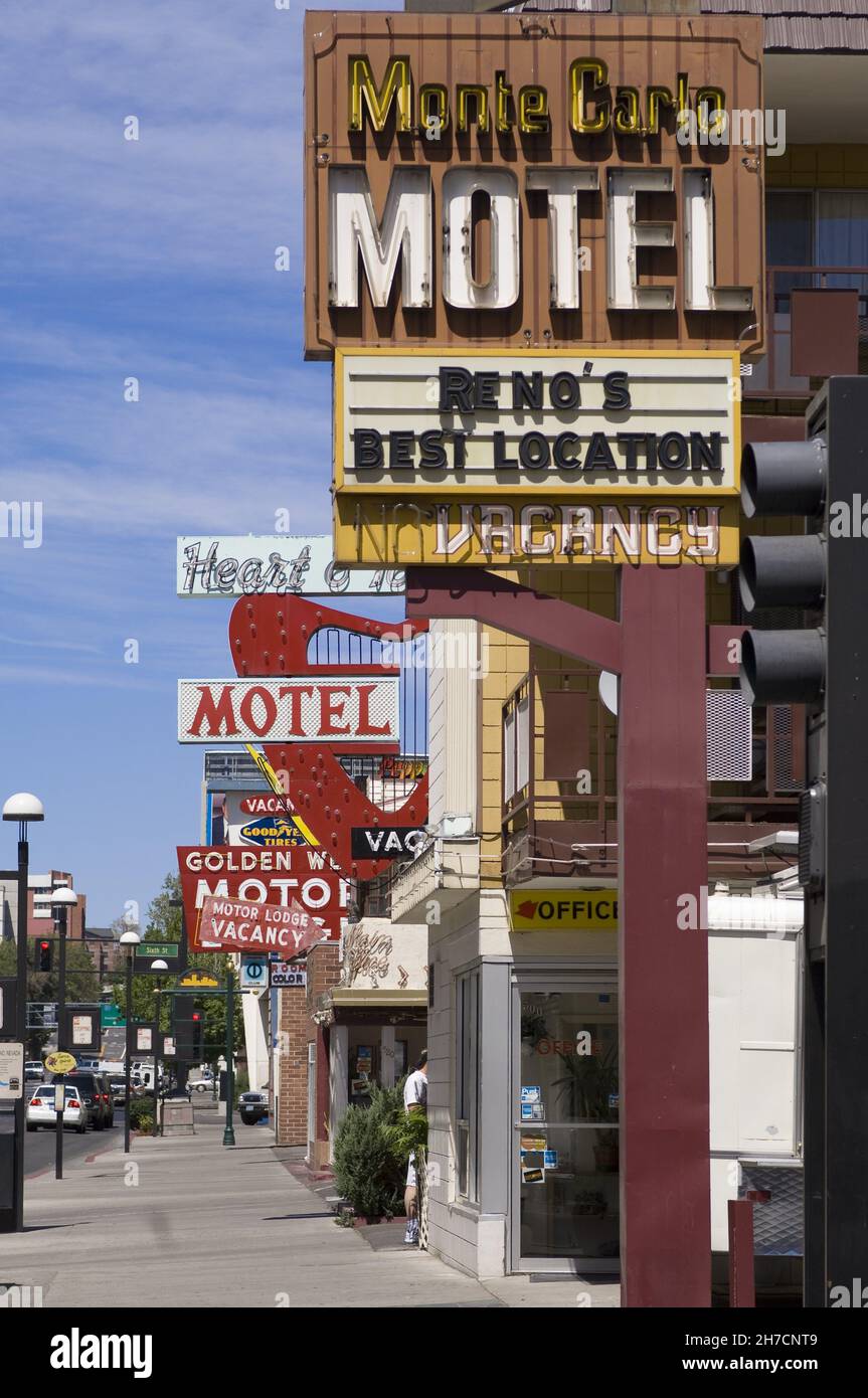 Street scene in Reno, USA, Nevada, Reno Stock Photo - Alamy