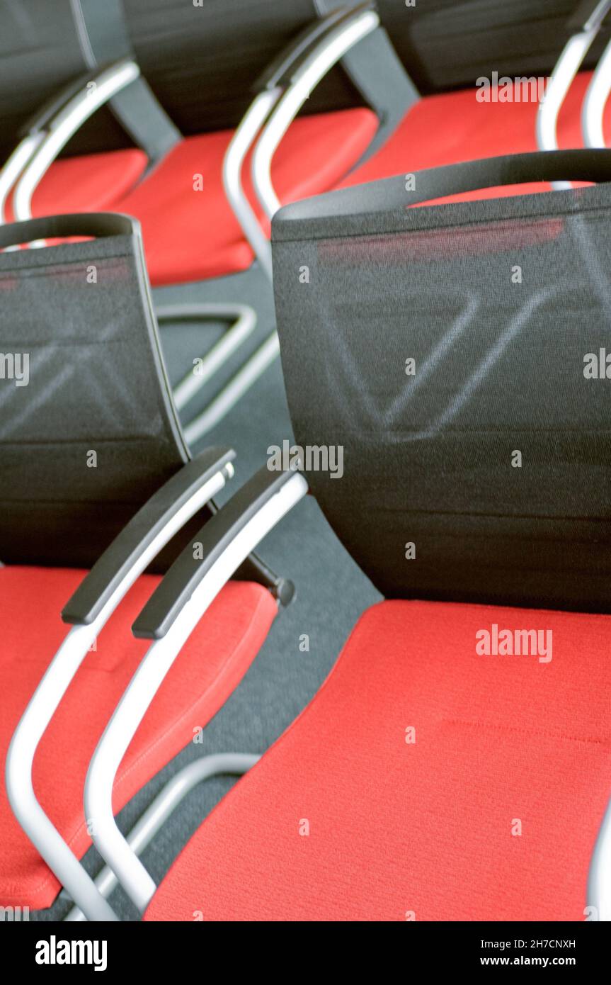 Conference room chairs red hi-res stock photography and images - Alamy