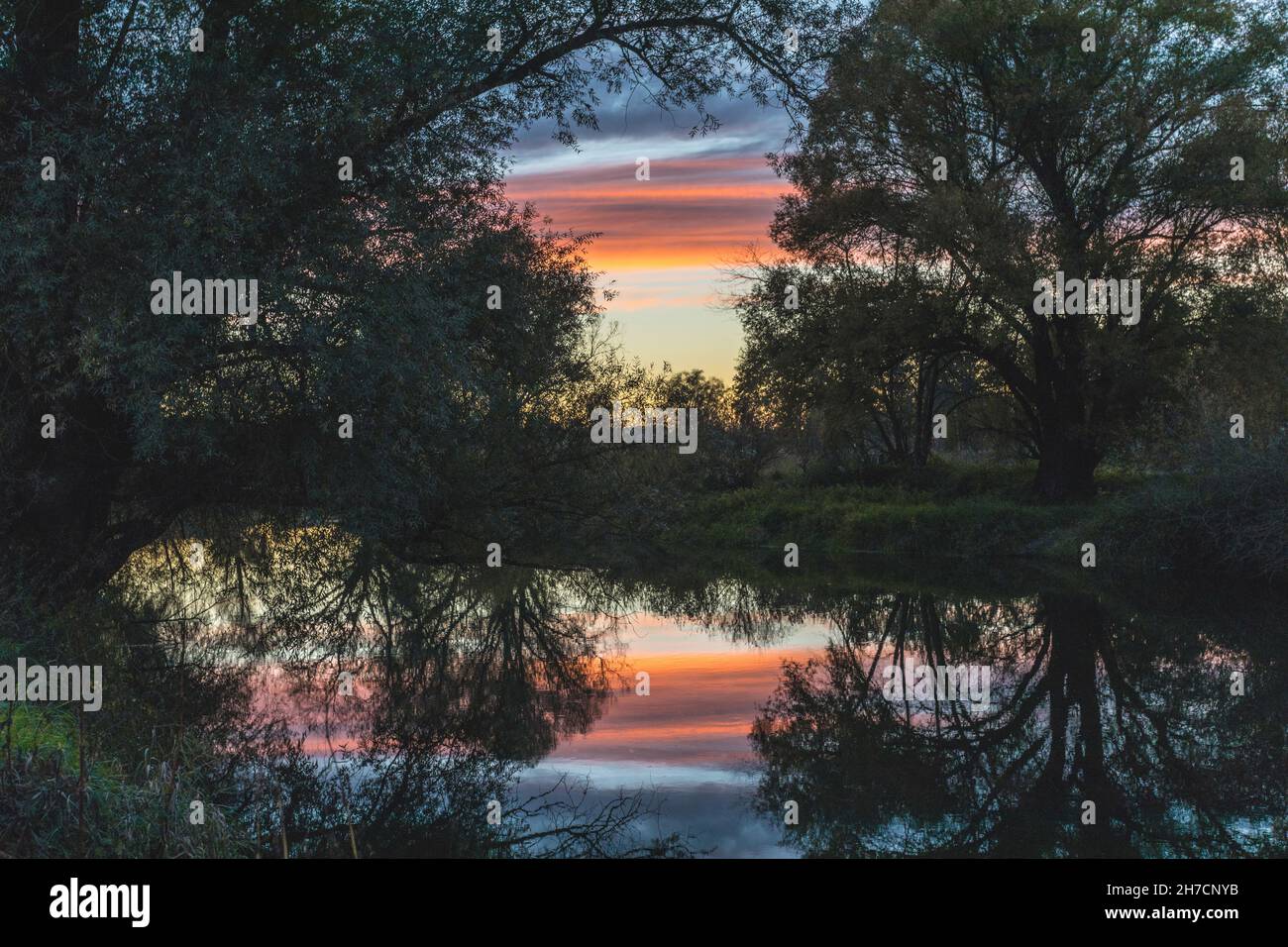 Floodplain landscape evening mood hi-res stock photography and images ...