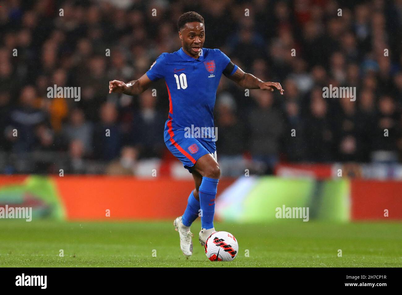 Raheem Sterling of England - England v Albania, FIFA 2022 World Cup Qualifier - Group I, Wembley ...