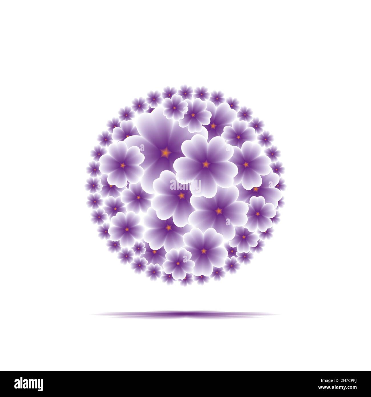 Violet blossom isolated Stock Vector Images - Alamy