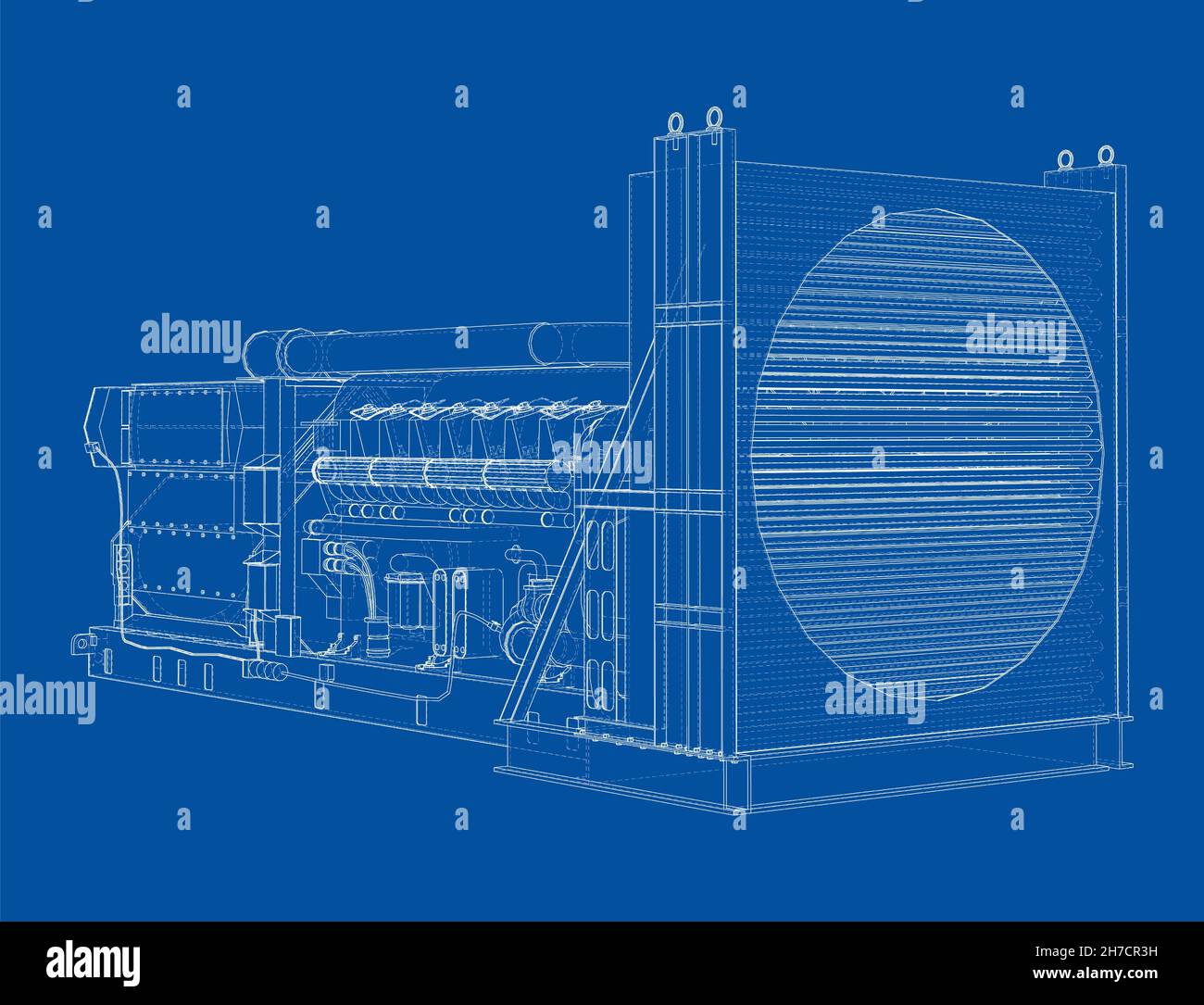 Large industrial diesel generator Stock Photo - Alamy
