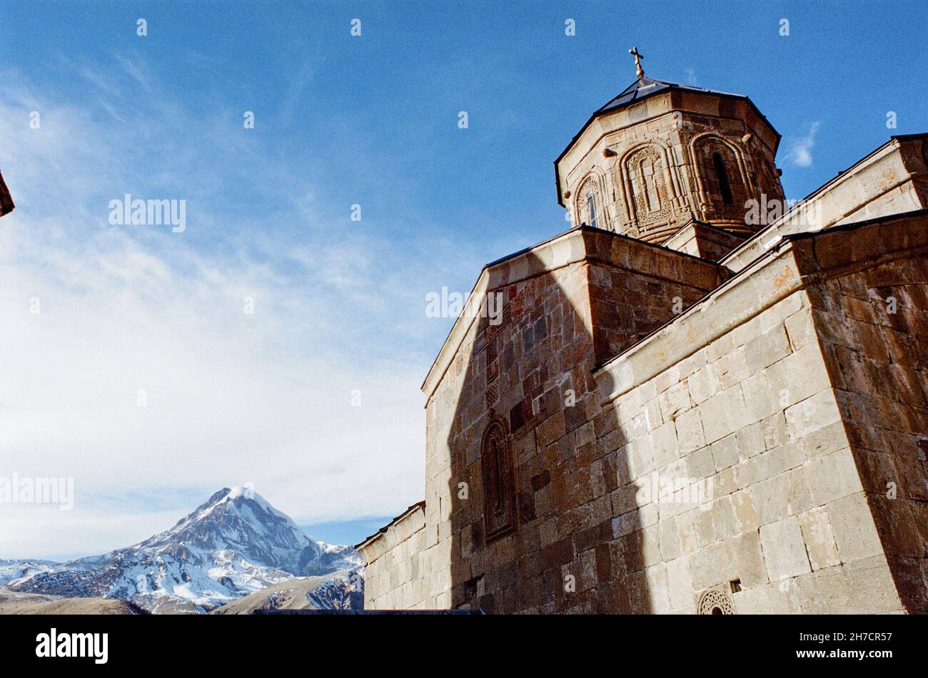 Historical Gergeti Trinity Church in Georgia Stock Photo - Alamy