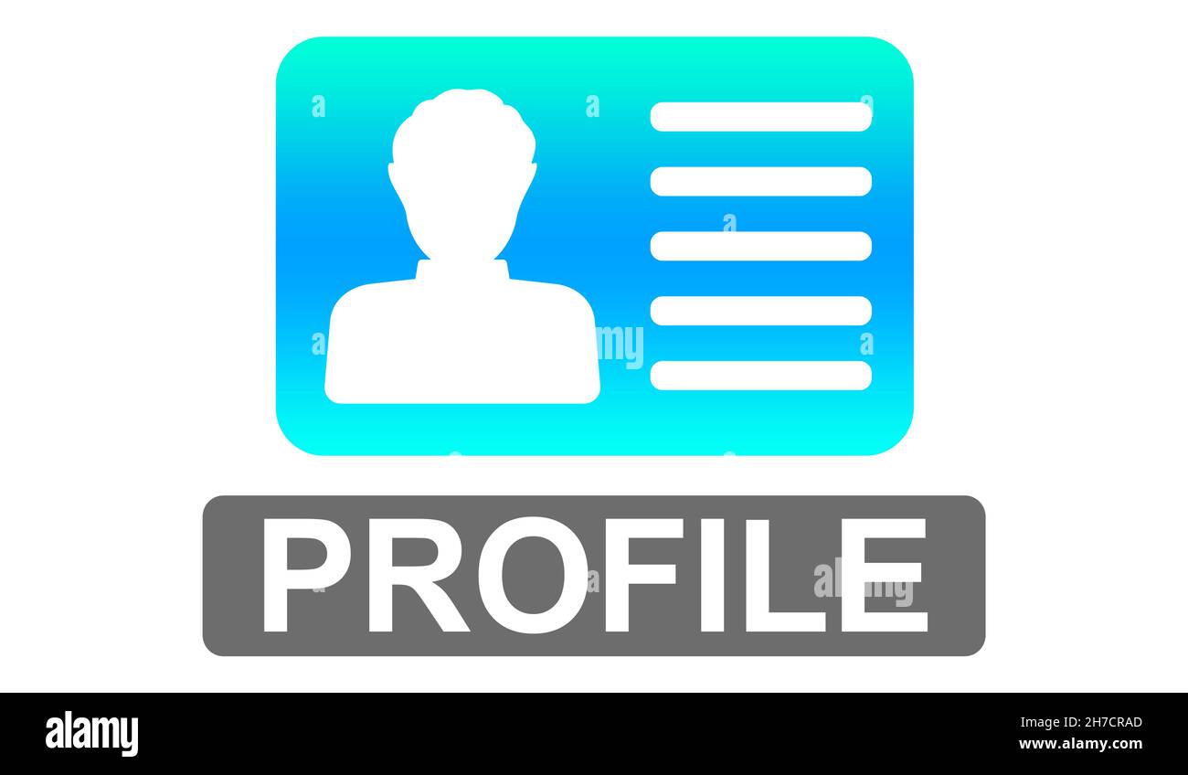 Illustration of a profile concept Stock Photo - Alamy