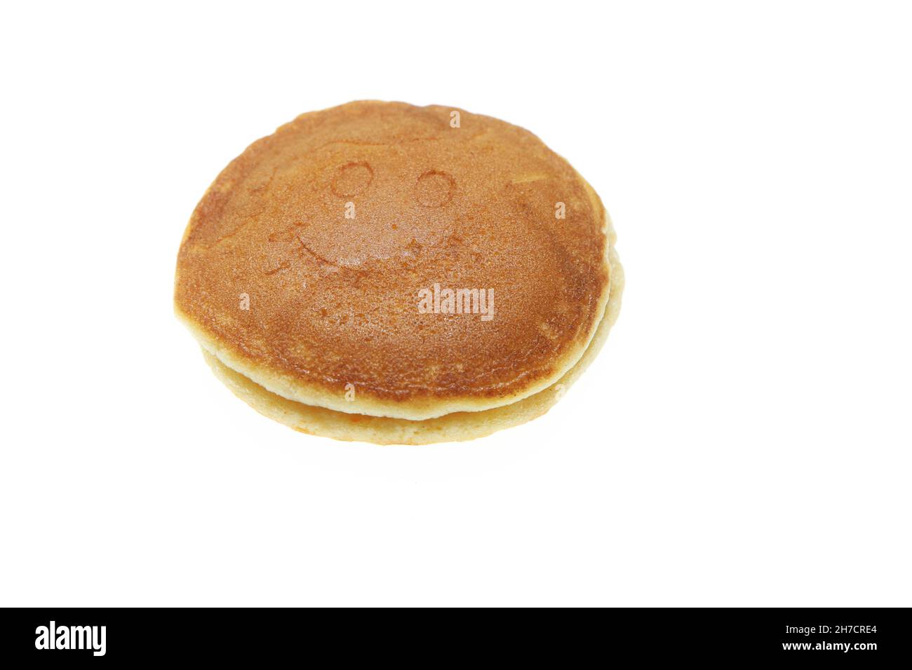 Pan cake double layer isolated on a white background with copy space ...