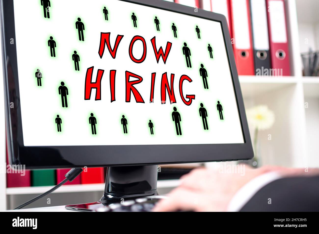 Hiring concept shown on a computer screen Stock Photo - Alamy