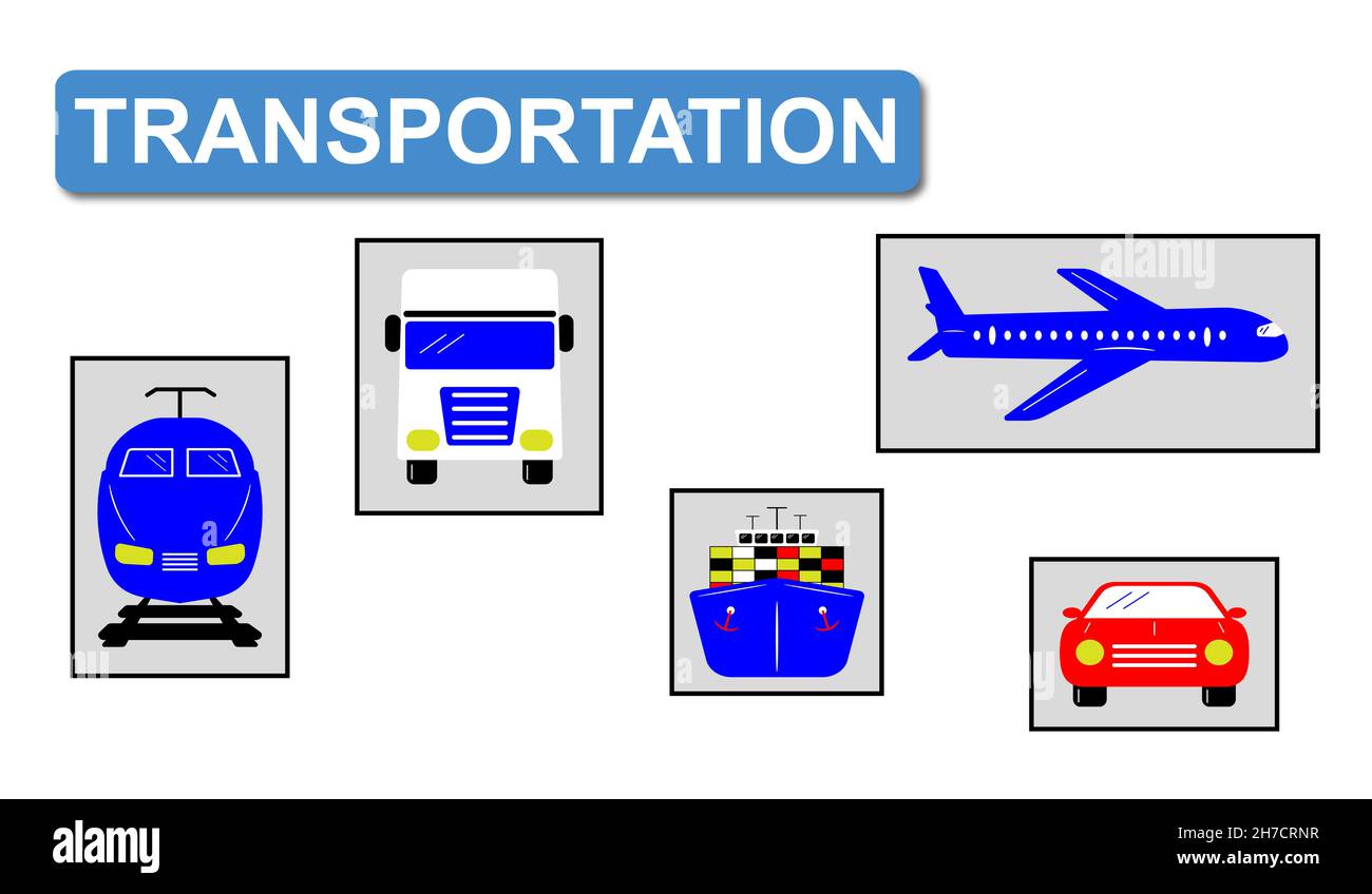 Illustration of a transportation concept Stock Photo - Alamy
