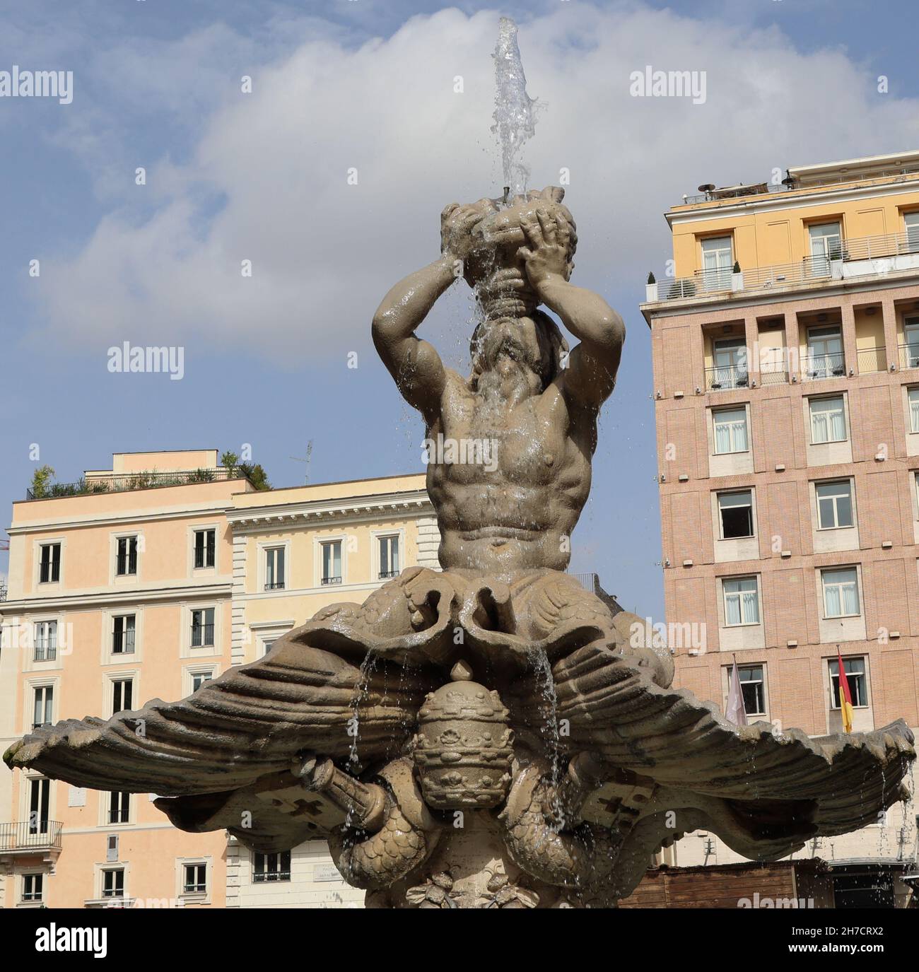 The Triton Fountain, Rome, Italy Stock Photo - Alamy