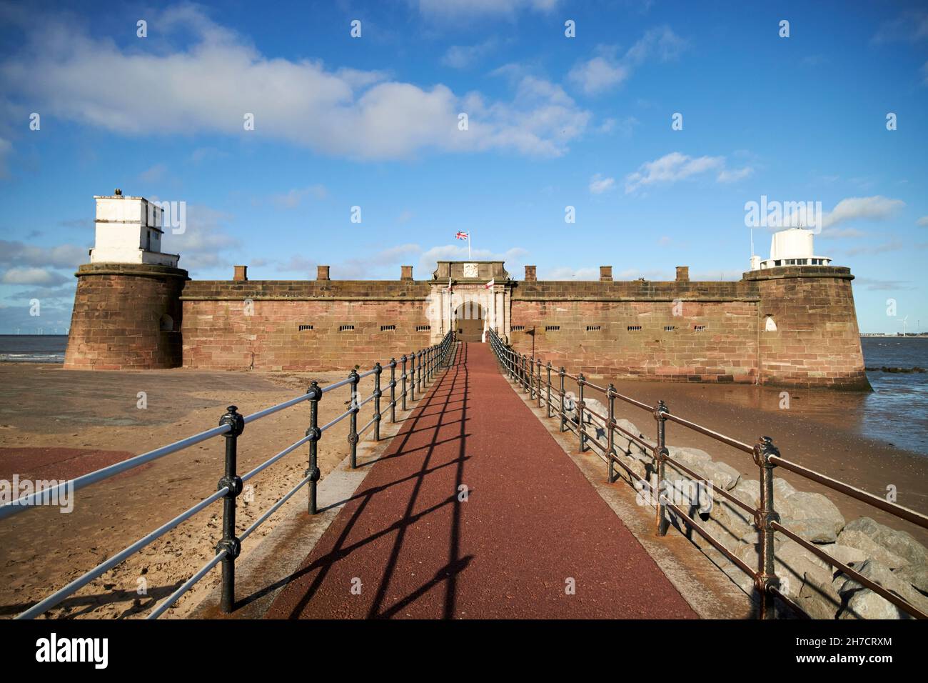 causeway approach to fort perch rock defence installation built in the ...