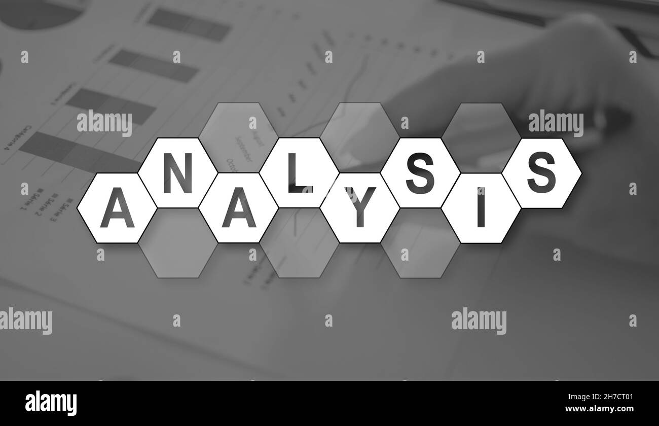 Analysis concept illustrated by a picture on background Stock Photo - Alamy