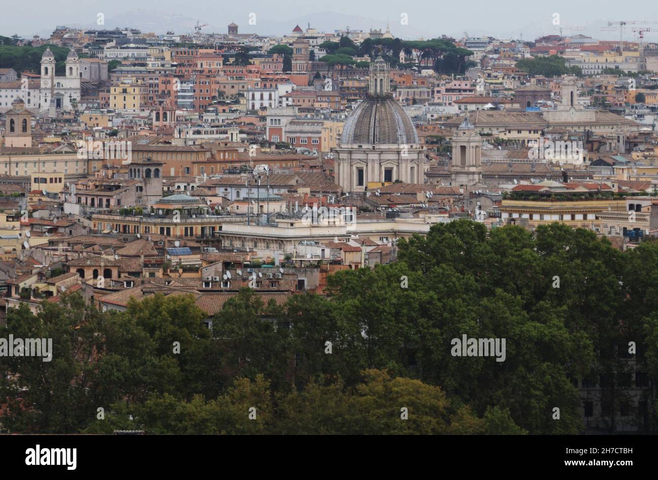 View of Rome from the Janiculum Hill, Italy Stock Photo - Alamy