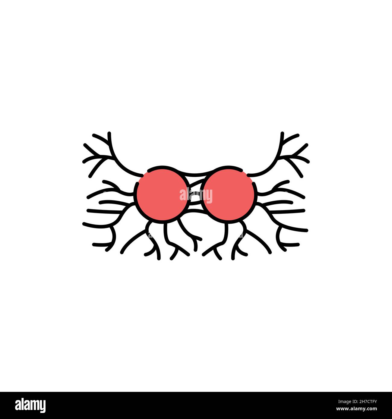 Cancer cell color line icon. Human diseases Stock Vector Image & Art ...