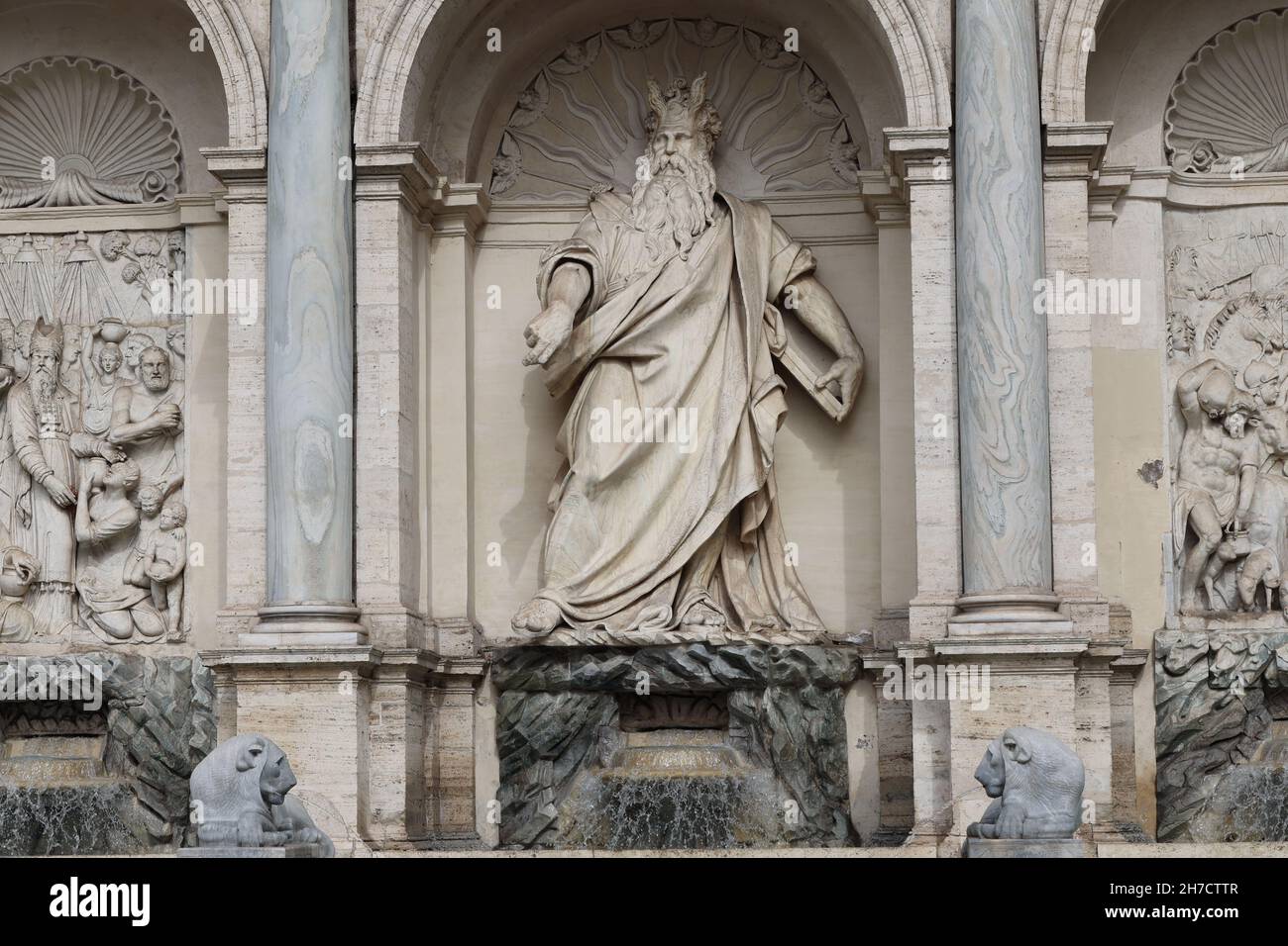The Fountain of Moses, Rome, Italy Stock Photo - Alamy