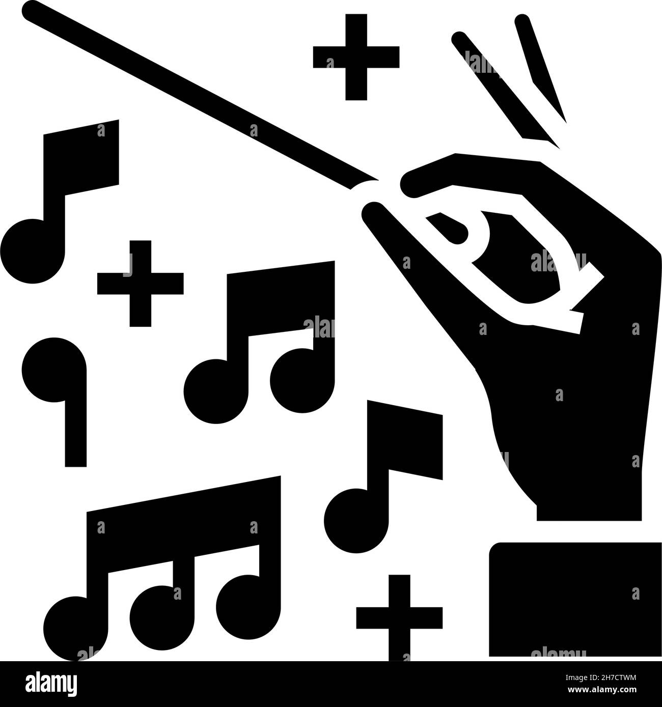 classic music concert glyph icon vector illustration Stock Vector Image ...