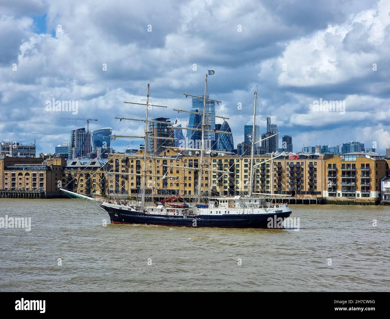 LONDON, UNITED KINGDOM - Sep 07, 2021: A beautiful jubilee sailing ...