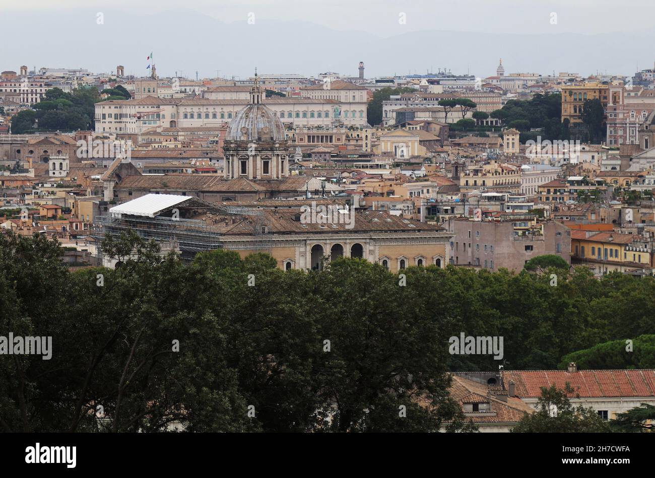 View of Rome from the Janiculum Hill, Italy Stock Photo - Alamy