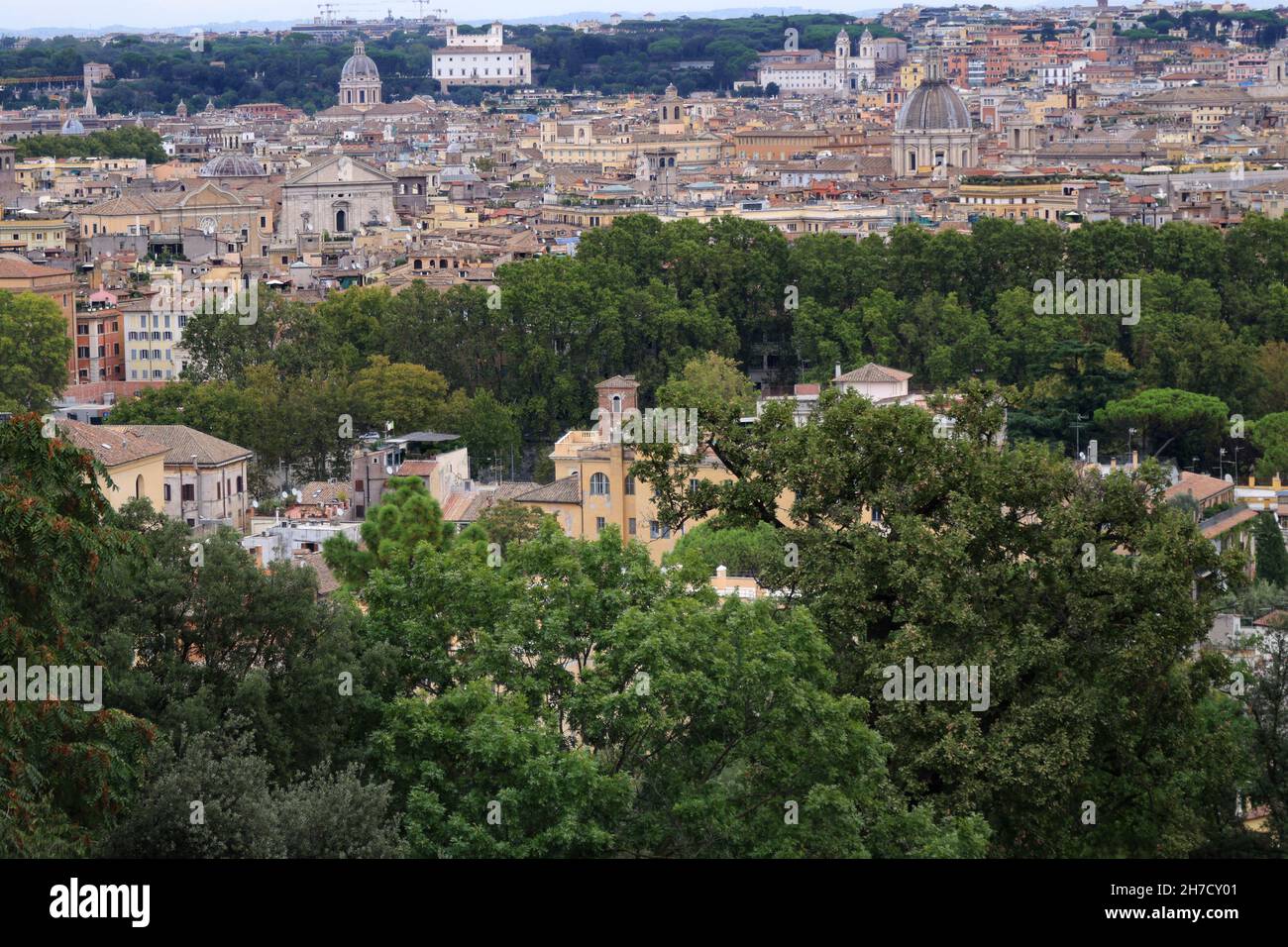 View of Rome from the Janiculum Hill, Italy Stock Photo - Alamy