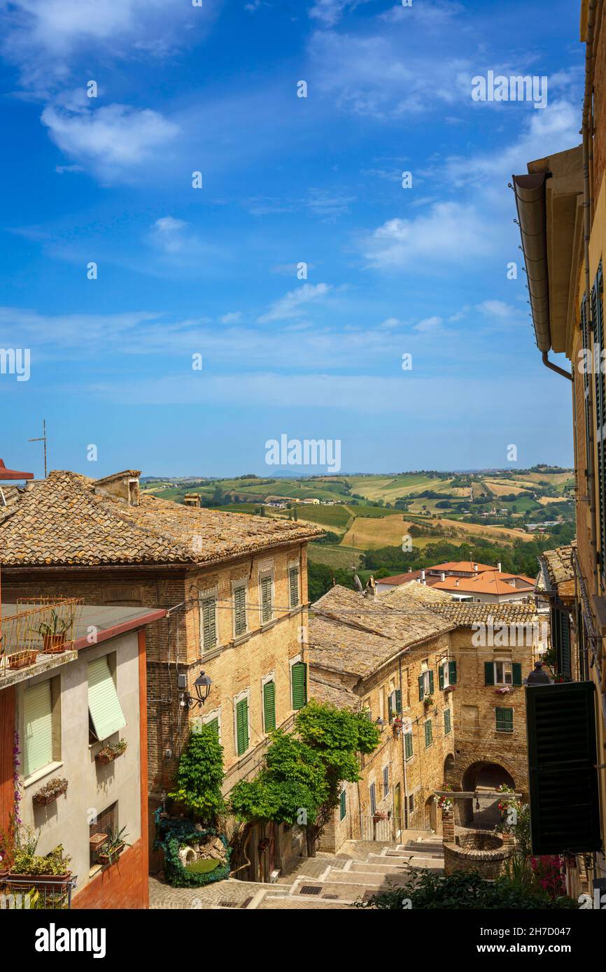 Corinaldo, Ancona province, Marche, Italy: medieval city surrounded by ...