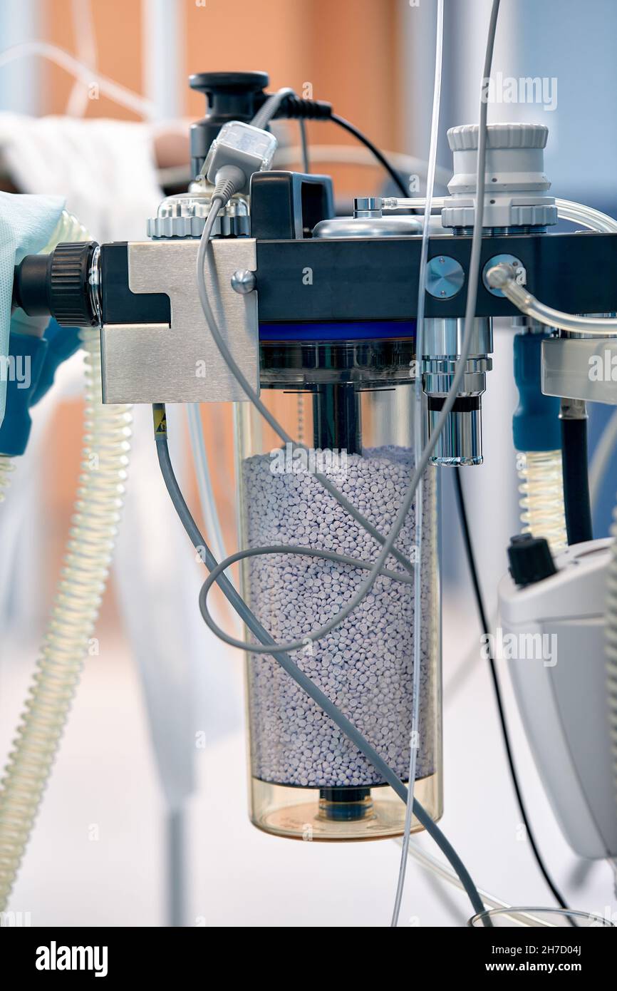 Medical Oxygen Concentrator is ready to use front of the emergency room ...