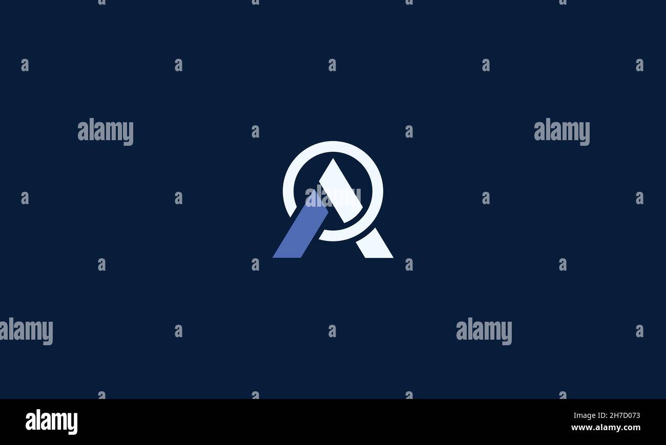 letter A minimal logo with circle vector for illustration use Stock ...