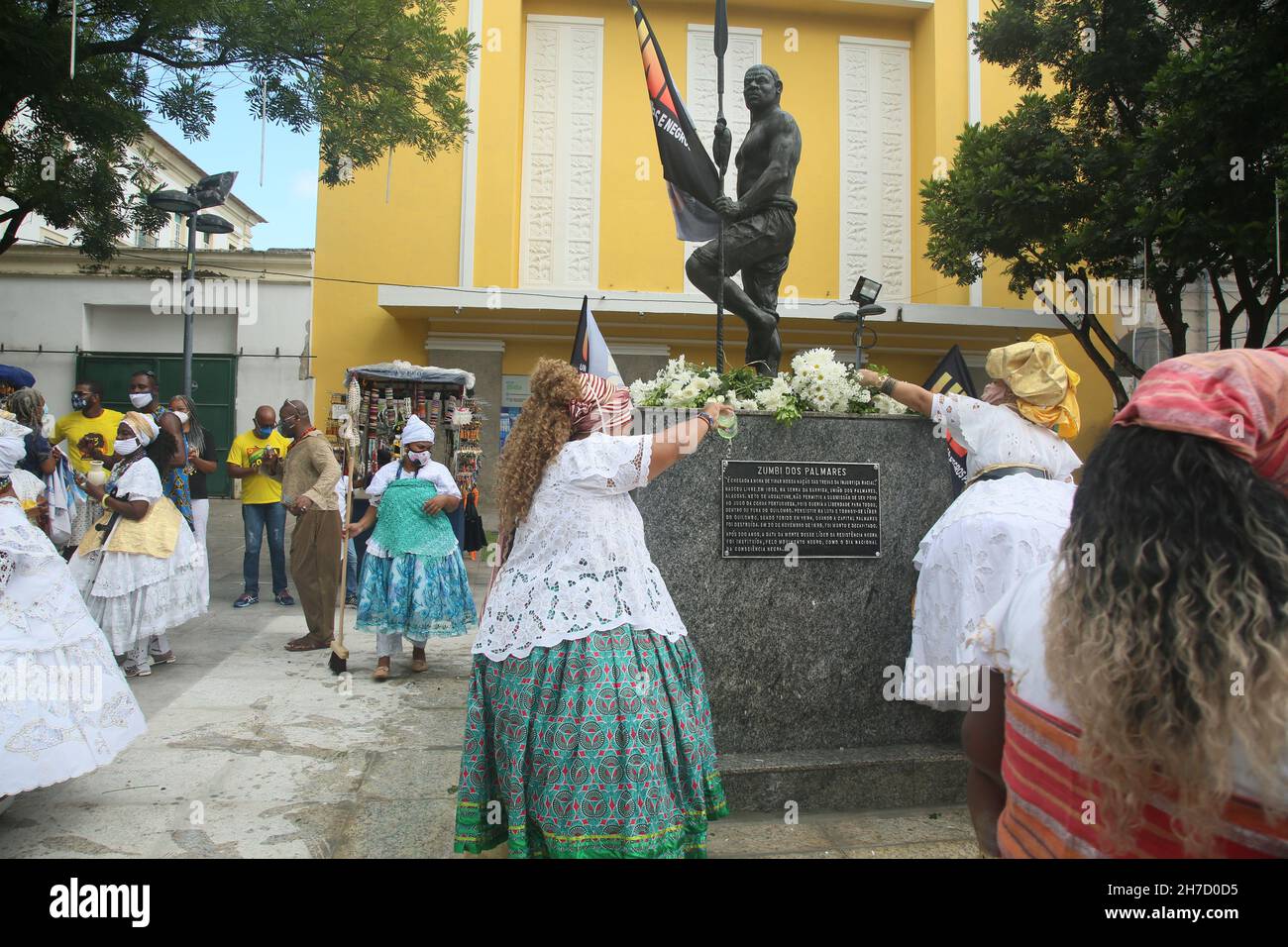 salvador, bahia, brazil - november 20, 2021: Candomble members and ...