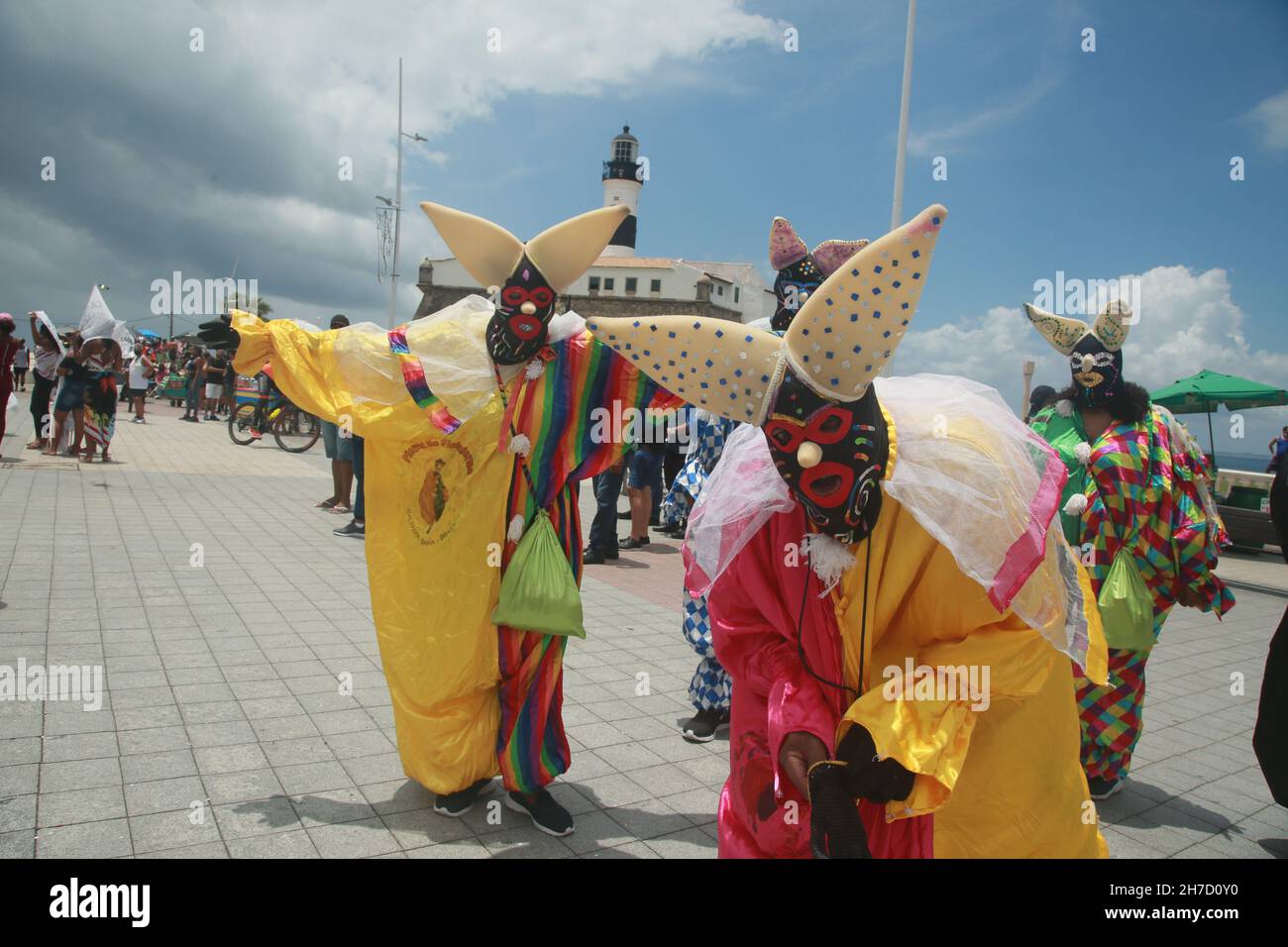 salvador, bahia, brazil - november 21, 2021: People dressed as Pierrot ...