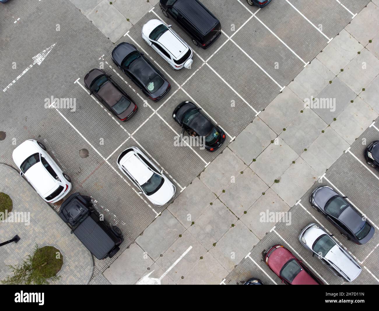 Top view of car parking Stock Photo - Alamy