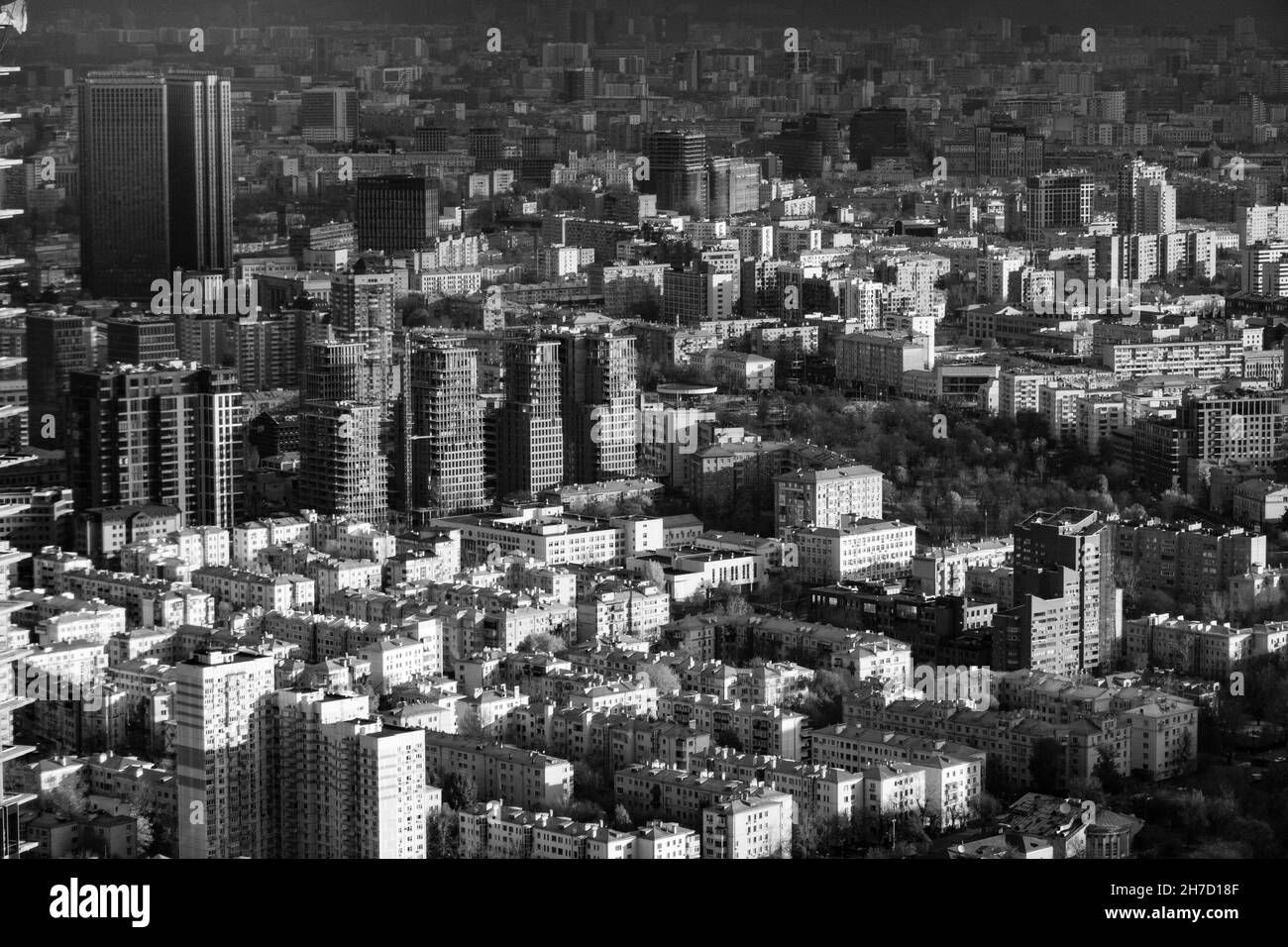 Modern megapolis with buildings and skyscrapers in daylight Stock Photo ...