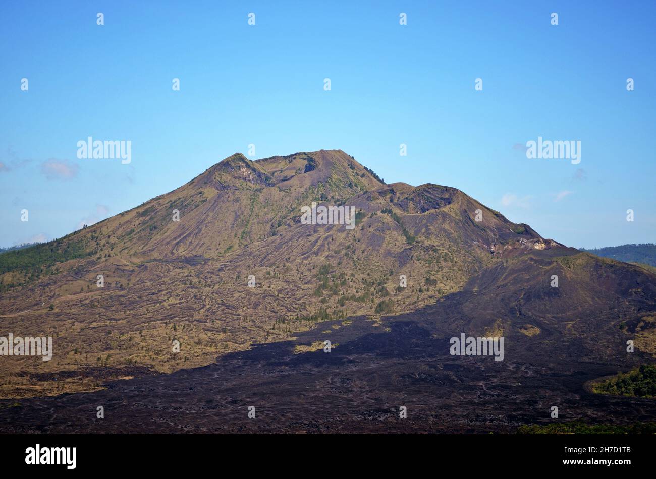The sleeping volcano and the lava fields around it Stock Photo - Alamy