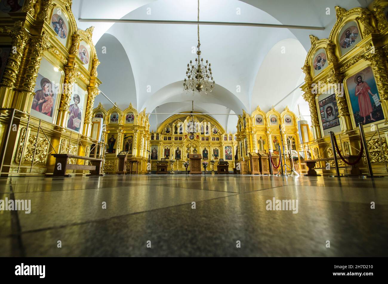 September, 2020 - Solovki. Temple in gold. Rich church. Trinity ...