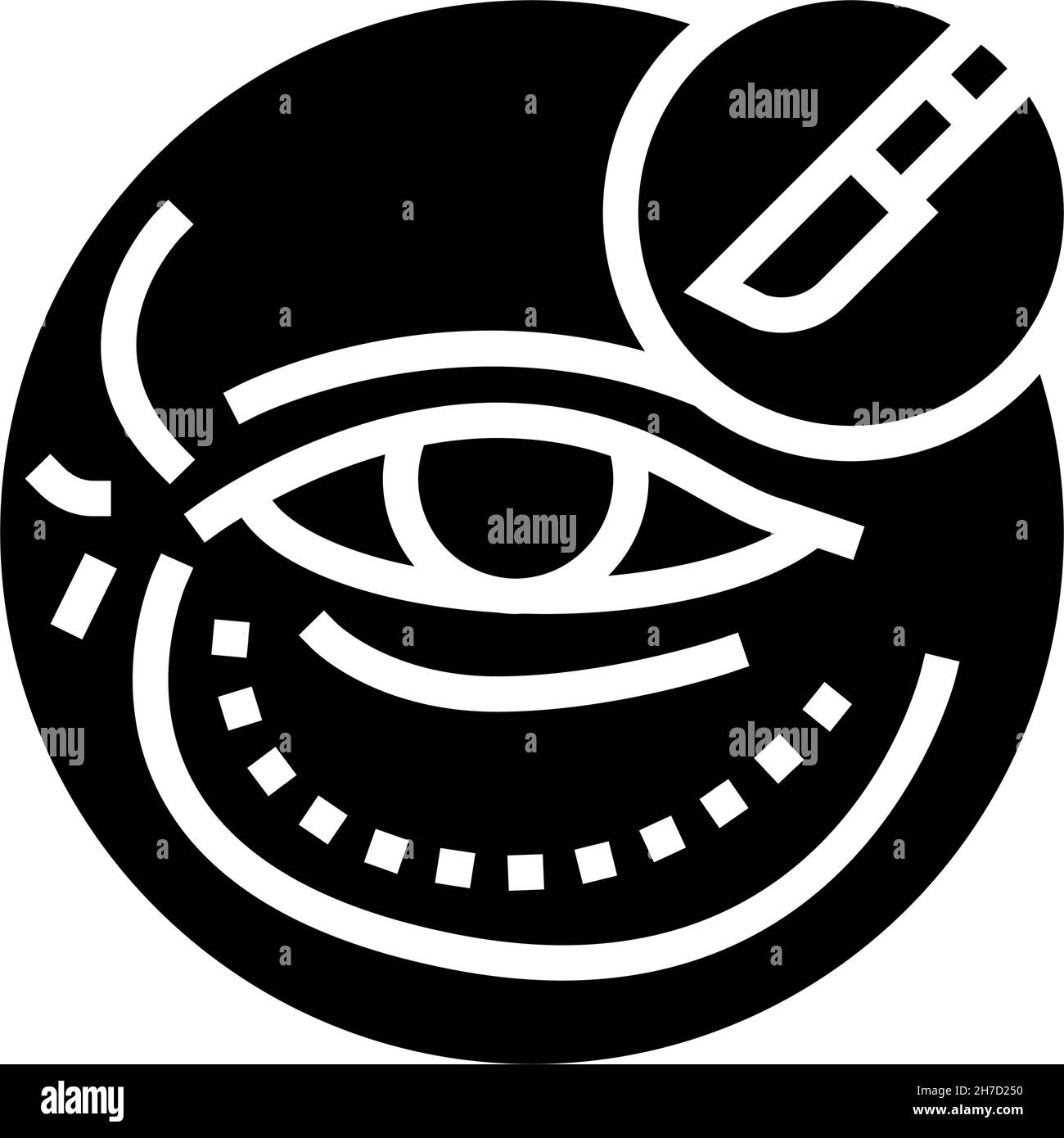 blepharoplasty surgery glyph icon vector illustration Stock Vector ...