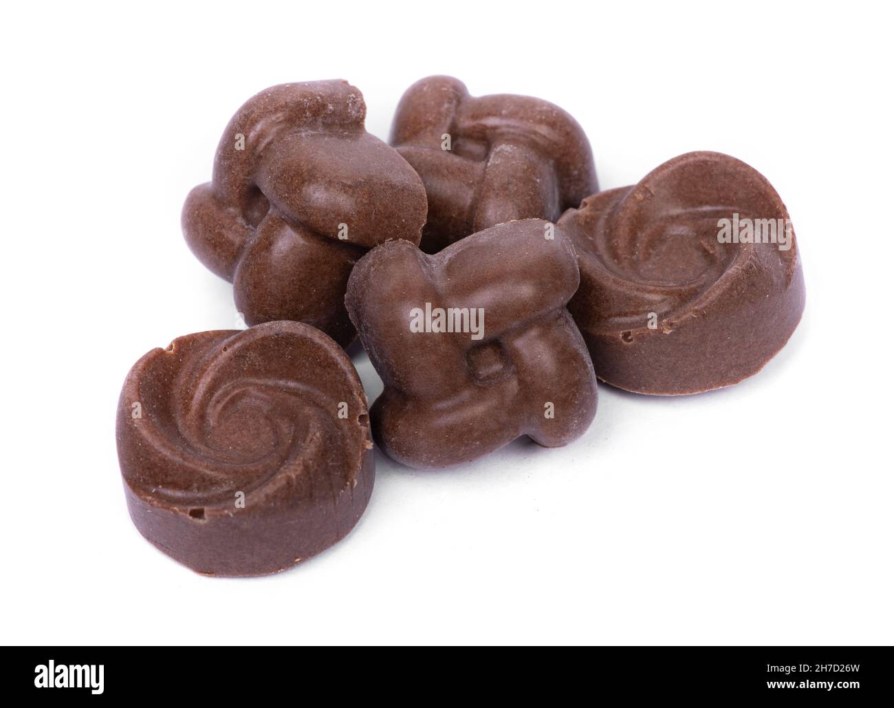Group of chocolate candies isolated over white background Stock Photo ...