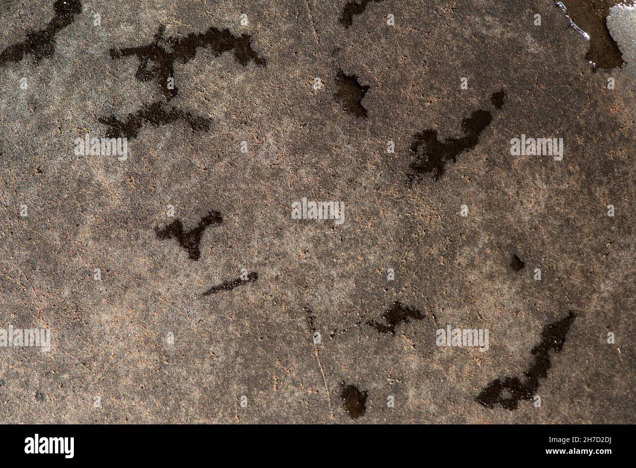 Texture of wet stains on rustic metal Stock Photo - Alamy