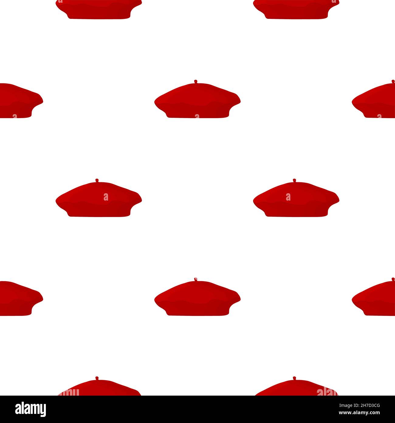 Illustration on theme colored pattern hats beret, beautiful caps in ...
