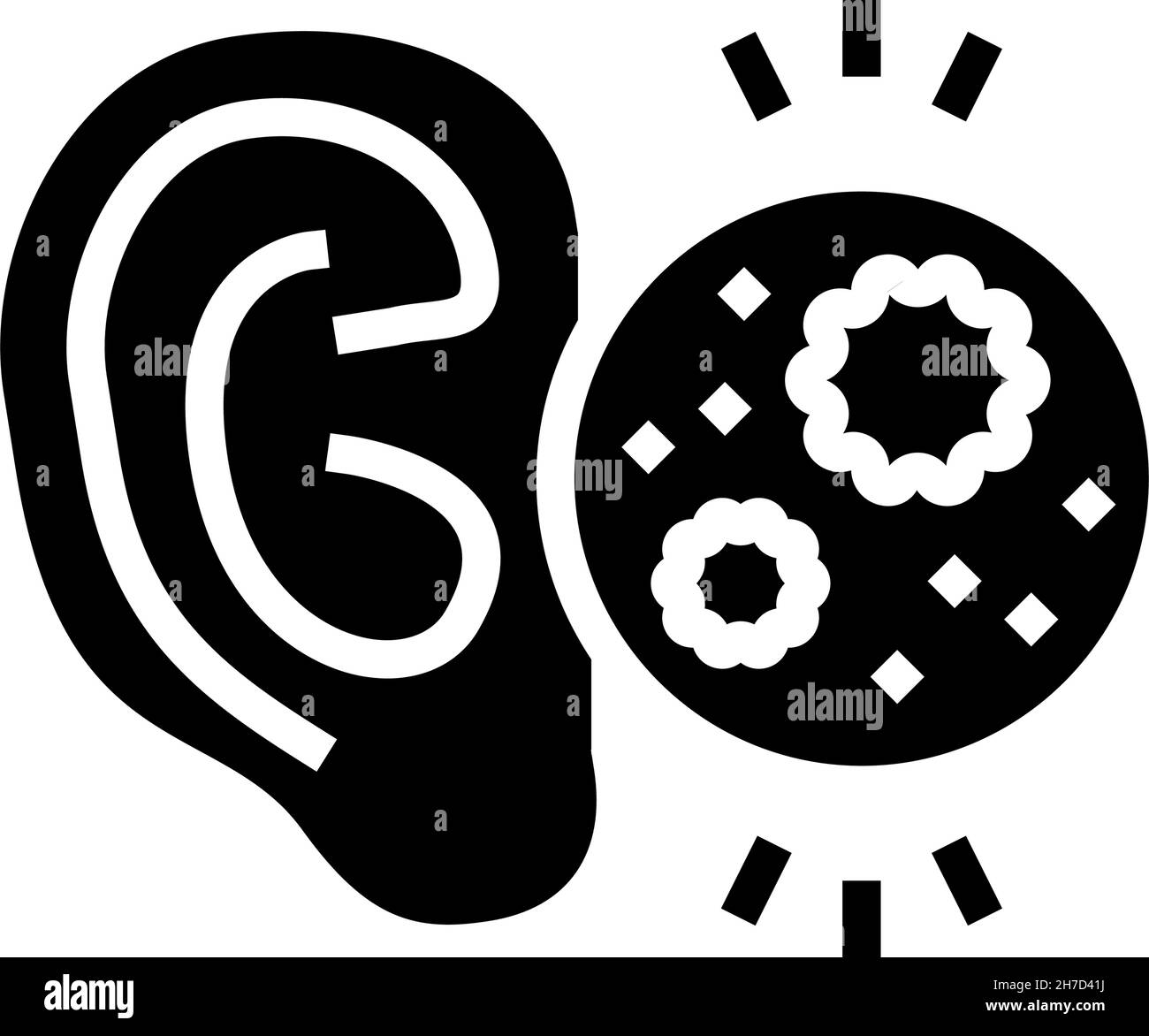 ear infection glyph icon vector illustration Stock Vector Image & Art ...